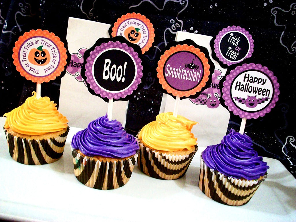 Halloween Cupcake and Candy Bar Printables FREE!! – Big City Kids
