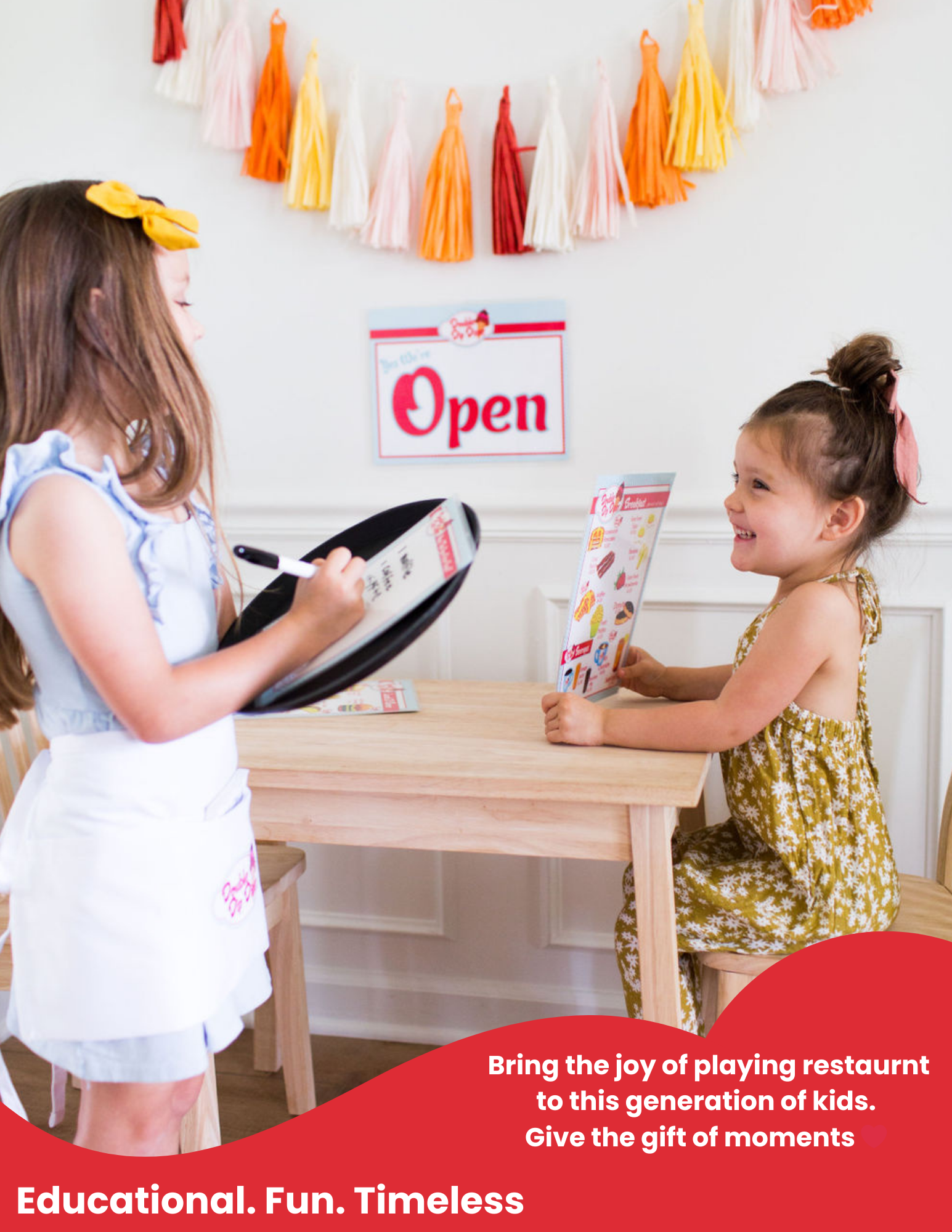 Pretend Play Diner/Restaurant Menu Set-Big City Kids